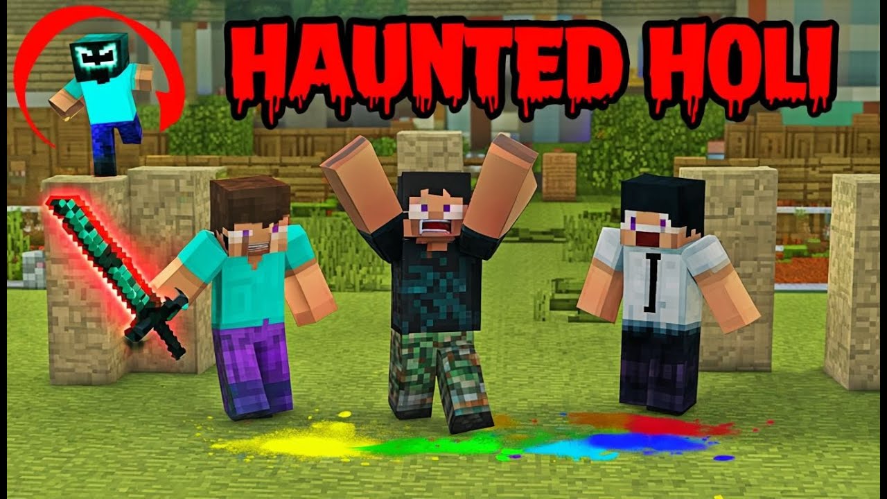 Minecraft Holi Special: रंगों का जादू | Holi Story in Minecraft - YouTube