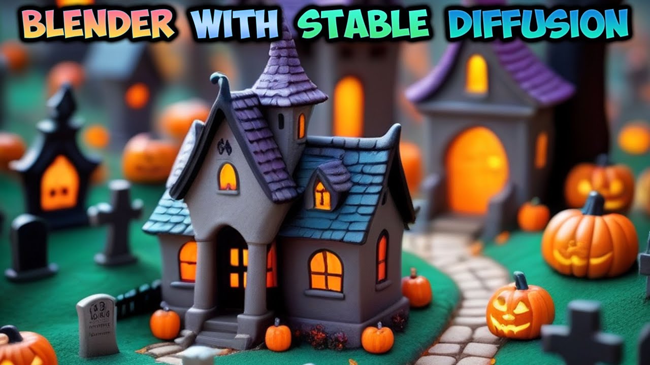 Blender with Stable Diffusion XL Tutorial - Halloween village ...