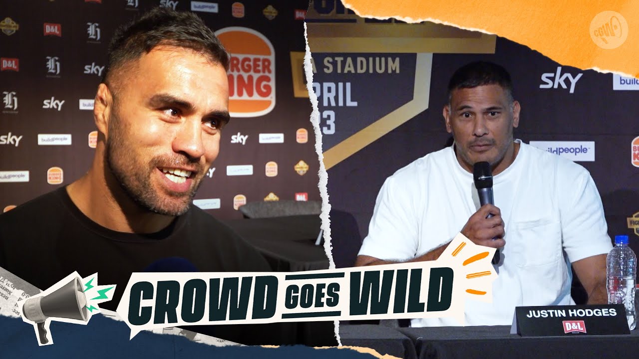 Why does Liam Messam wants to give Justin Hodges a hug at Fight for ...