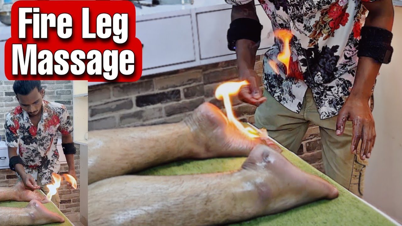 Master Cracker Fire Leg Massage💈How To Cure Calf & Foot Stress Muscles ...