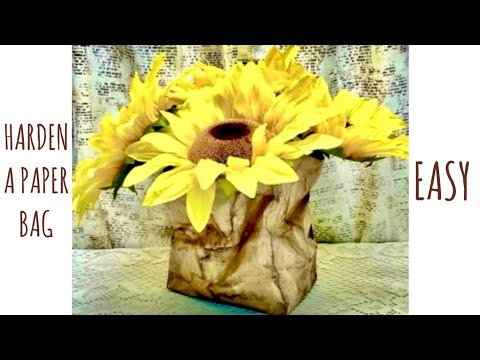 How to harden a paper bag | paper crafts | diy - YouTube
