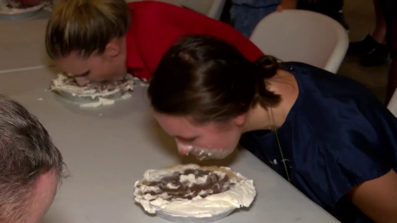 Pie Eating Contest at the back the Blue Fest in Lindale - YouTube