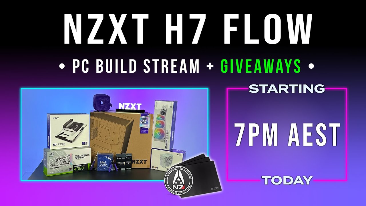 GOAT CLUB LIVE PC BUILD WALKTHROUGH (NZXT H7 FLOW) + GIVEAWAYS - YouTube