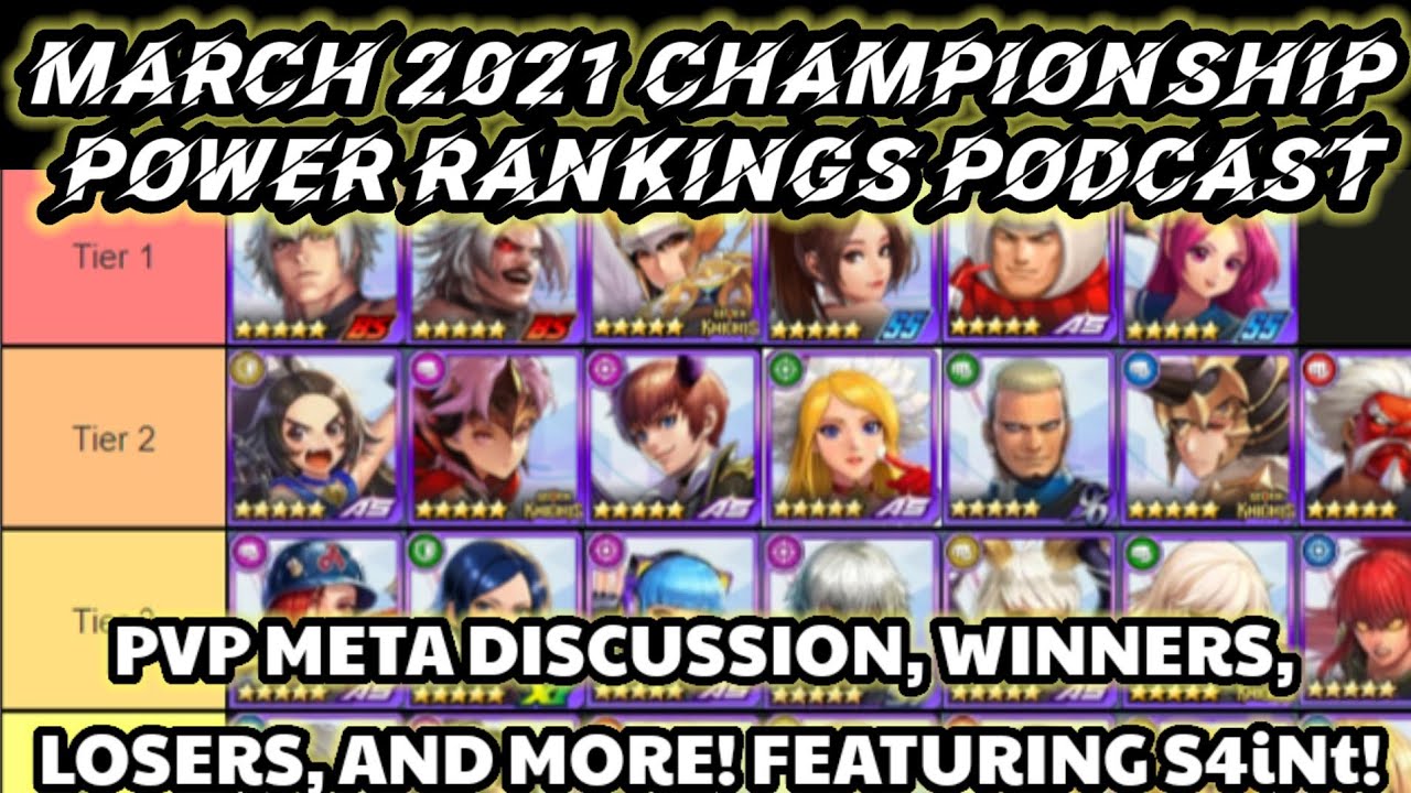 KOF AS PODCAST: Championship Power Rankings - March 2021 Featuring ...