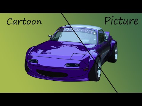 Cartoon Miata Drawing speed art Time Lapse - YouTube