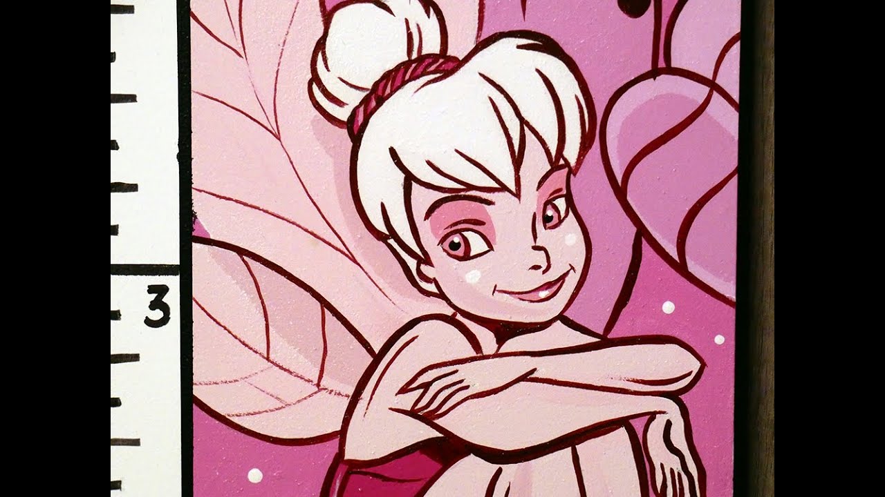 How to paint a Tinkerbell height chart - YouTube
