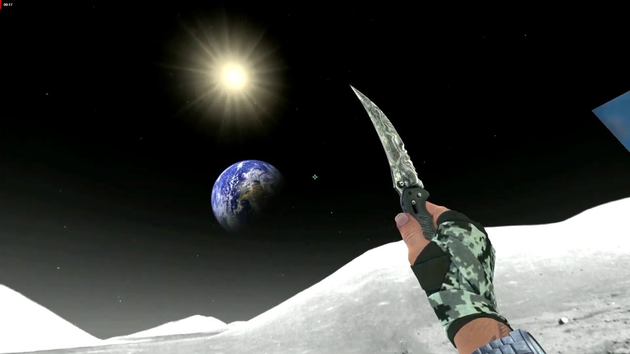 CS Flip Knife Damascus Steel Minimal Wear | SKIN SHOWCASE - YouTube