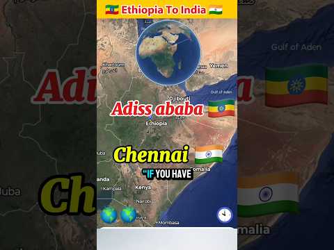 Addis Ababa 🇪🇹 to Chennai 🇮🇳 | Ethiopian Airlines ET692 | Direct Flight Route | Map Animation ✈️🌍