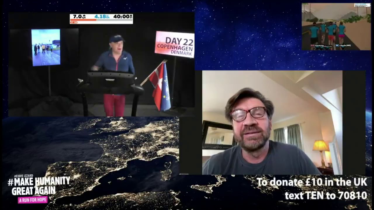 Eddie Izzard - Nick Knowles Wales & Welsh Accents - A Run For Hope ...