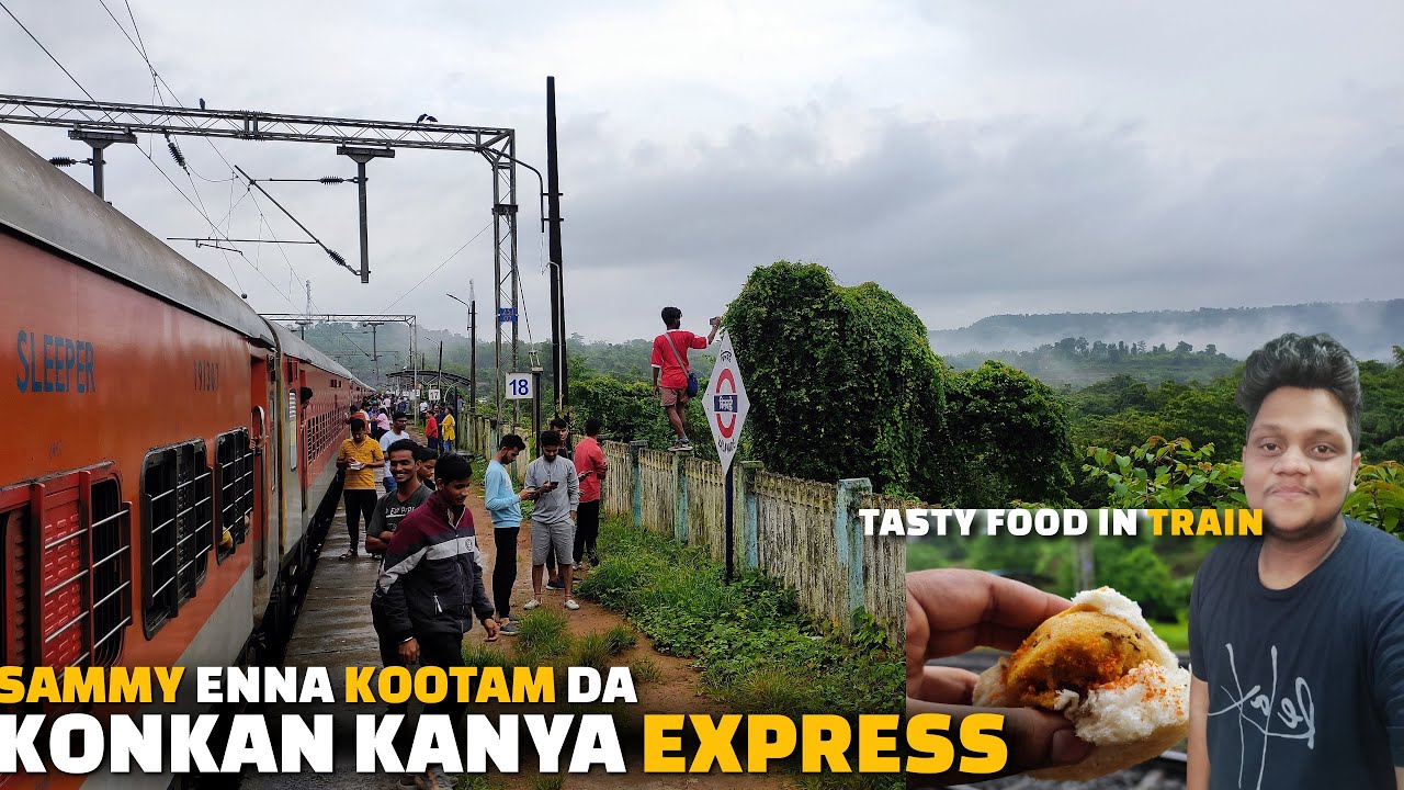 Konkan Kanya Express Train journey | Tasty food in train | Monsoon Konkan Train Journey Mumbai ...