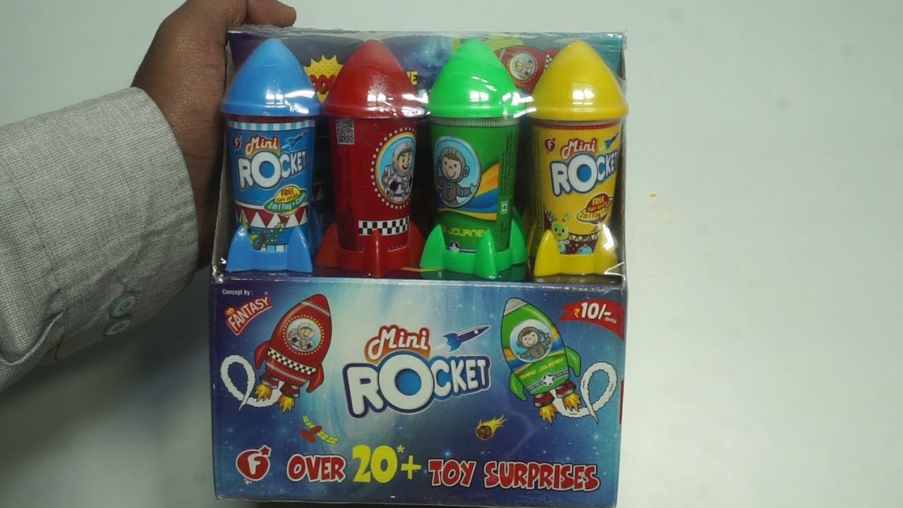 Box Of Mini Rocket With 20 Surprise Toy Inside - YouTube