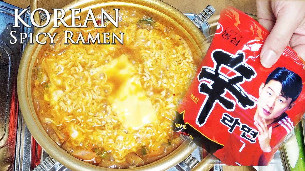 Delicious Korean Ramen Recipe 01 | Spicy Ham & Cheese Ramen - YouTube