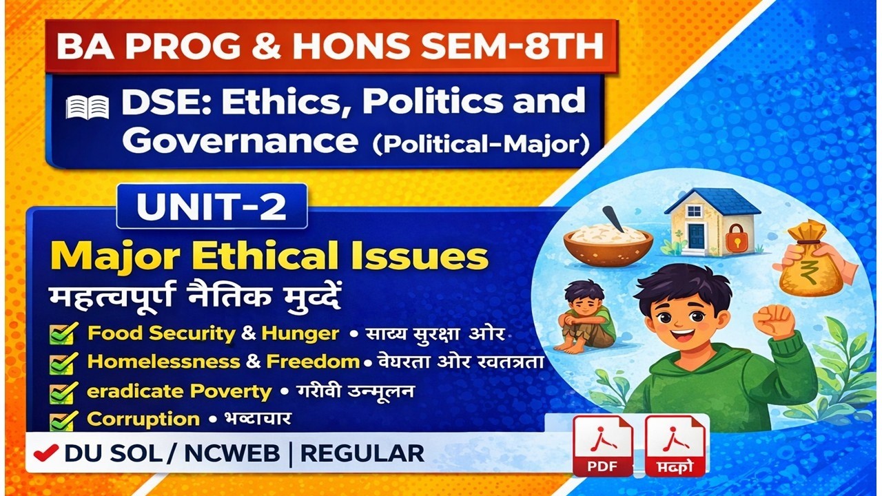 Unit 2: (Issues)Food Security, Poverty & Corruption || #sem8 Ethics ...