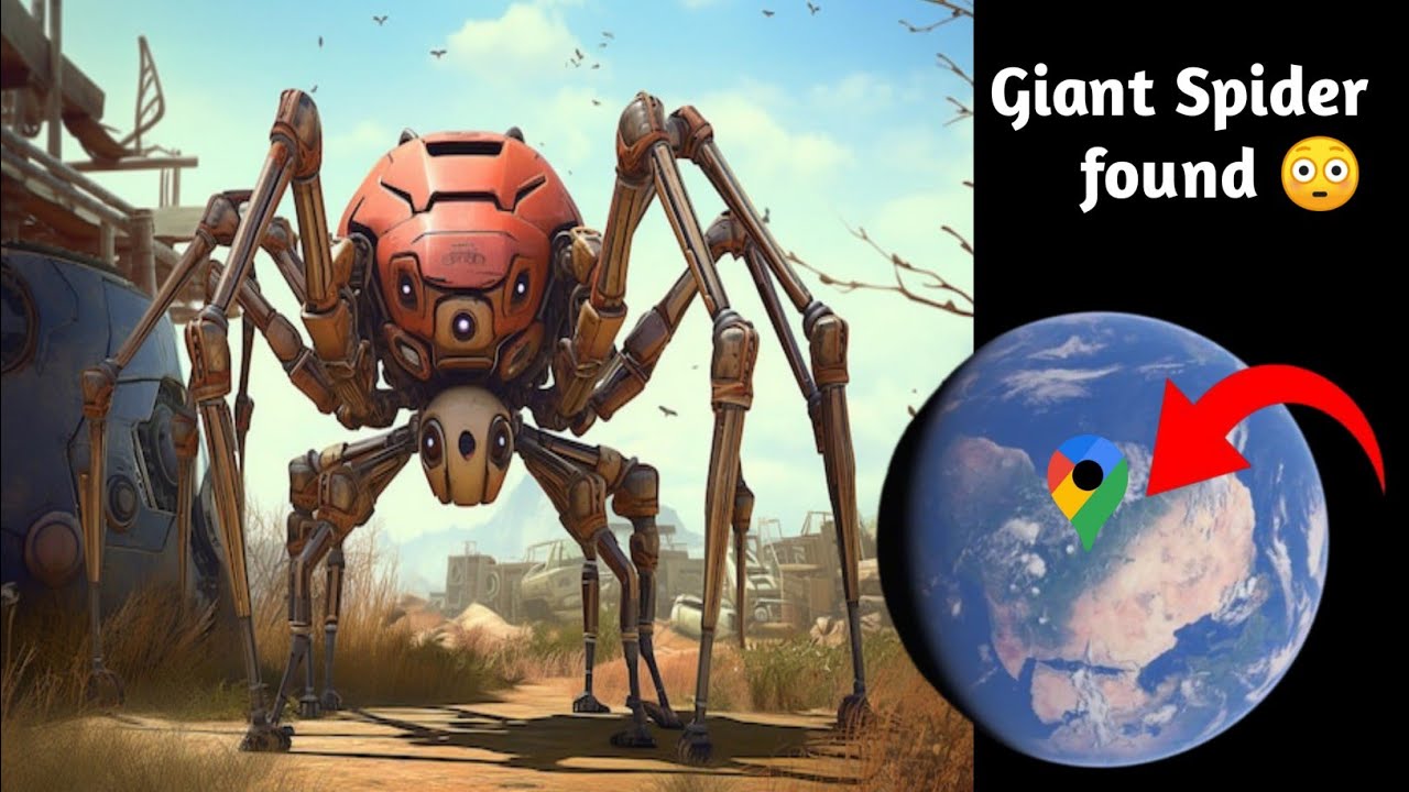😳 Giant wood spider sculpture found on google map and google earth # ...