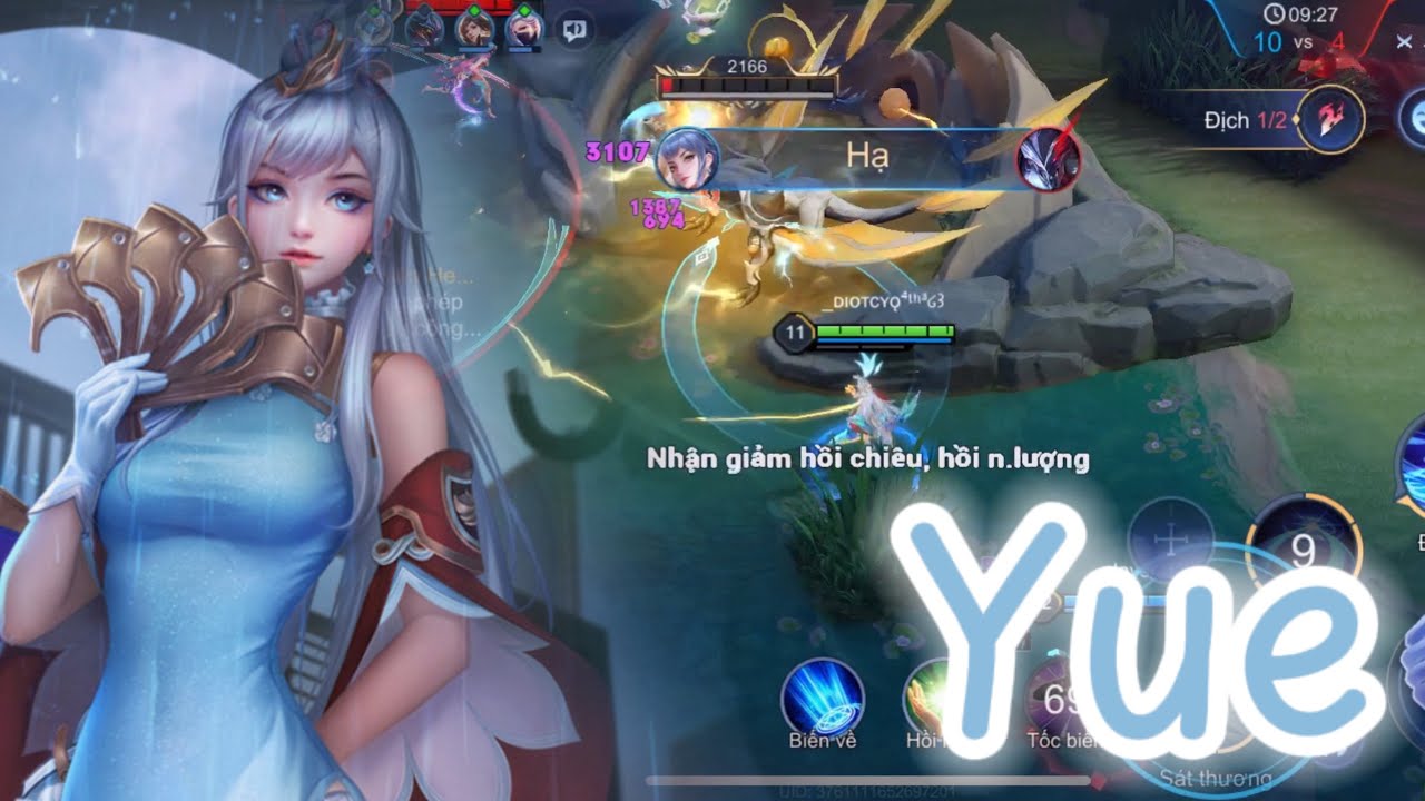 Yue và trận đấu nửa tháng, late game 1 hit 1 mạng | Build đồ full phép ...