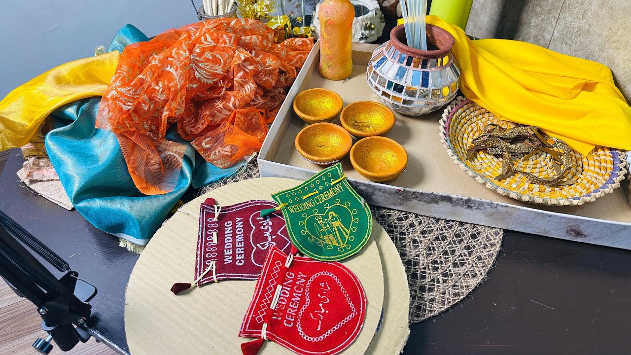 Nisbah's creative ideas are live! Mandi thal decor - YouTube