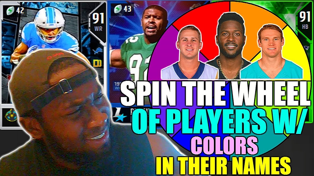 SPIN THE WHEEL OF PLAYERS WITH COLORS IN THEIR NAMES Madden 19 spin-the-wheel-of-players-with-colors-in-their-names-madden-19