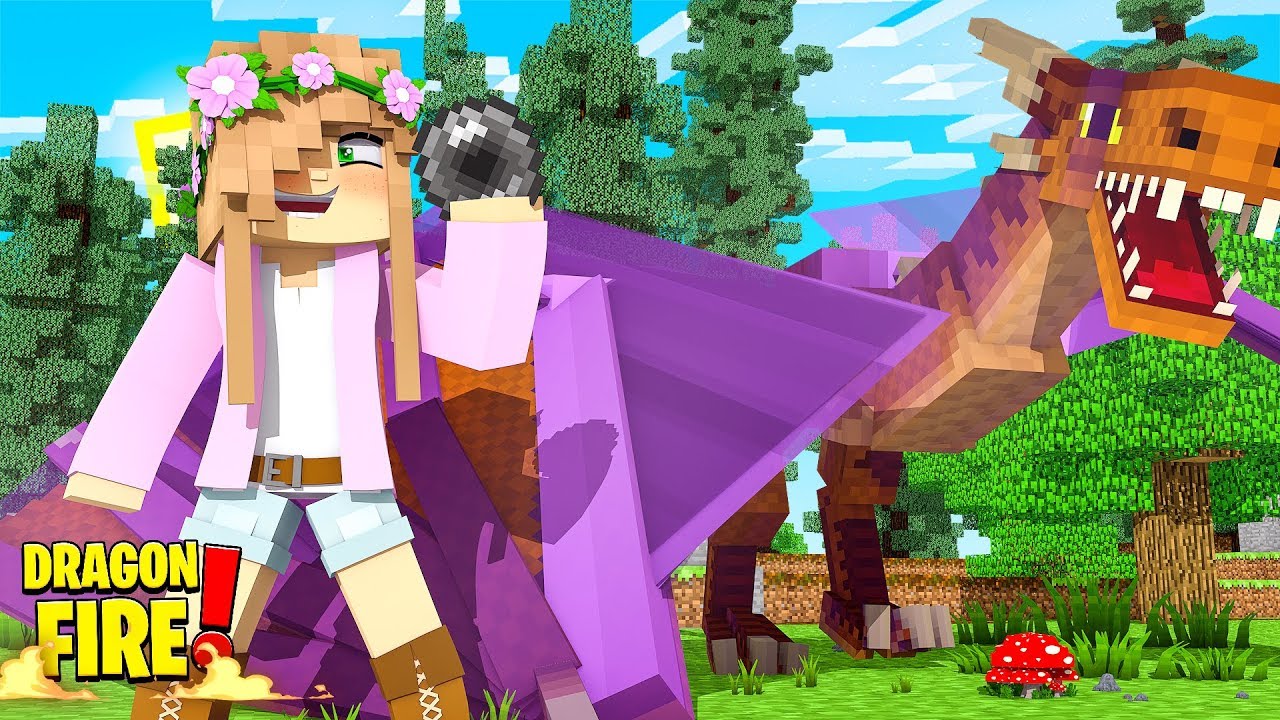 CATCHING A *WILD DRAGON*! Minecraft Dragon Fire - YouTube