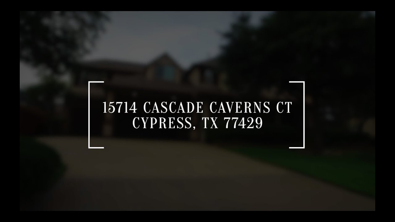 15714 Cascade Caverns Court, Cypress, TX 77429 - YouTube