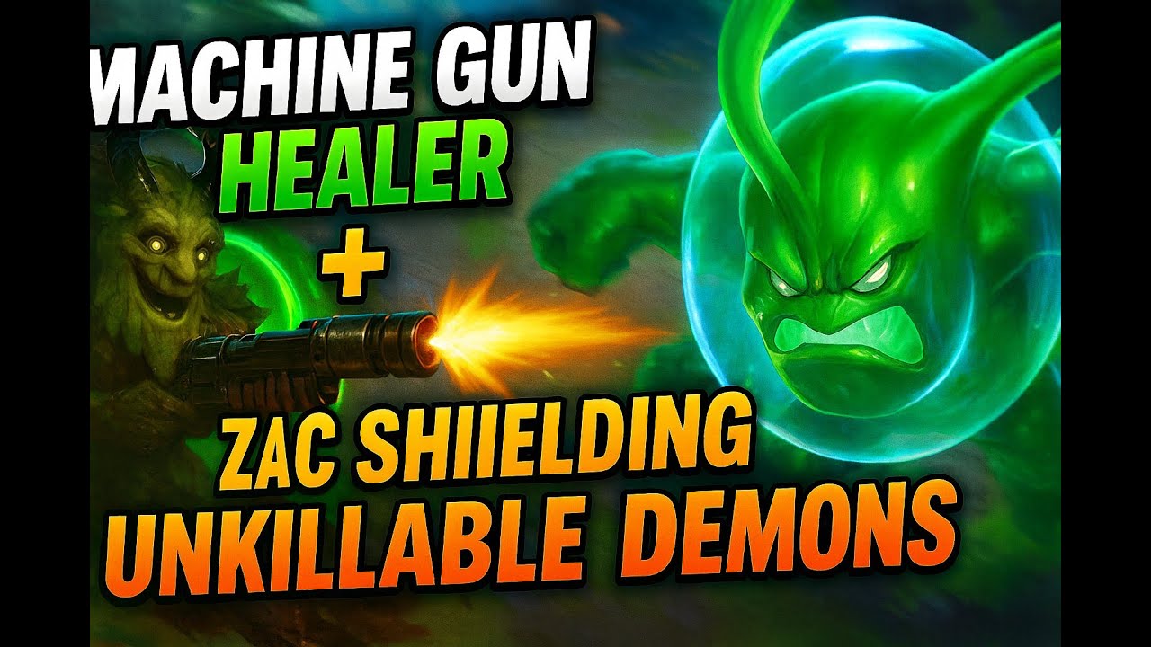 MACHINE GUN Healer + Zac SHIELDING = UNKILLABLE DEMONS | League Arena ...
