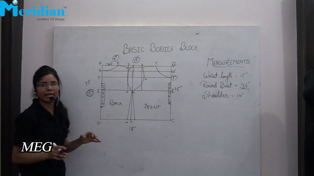 Basic Bodice Block (Part - 1 ) - YouTube
