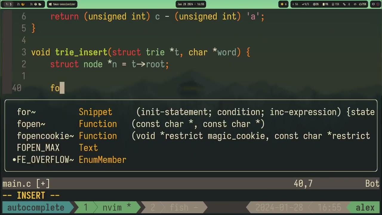 Coding Day 3 - Autocomplete in C - YouTube