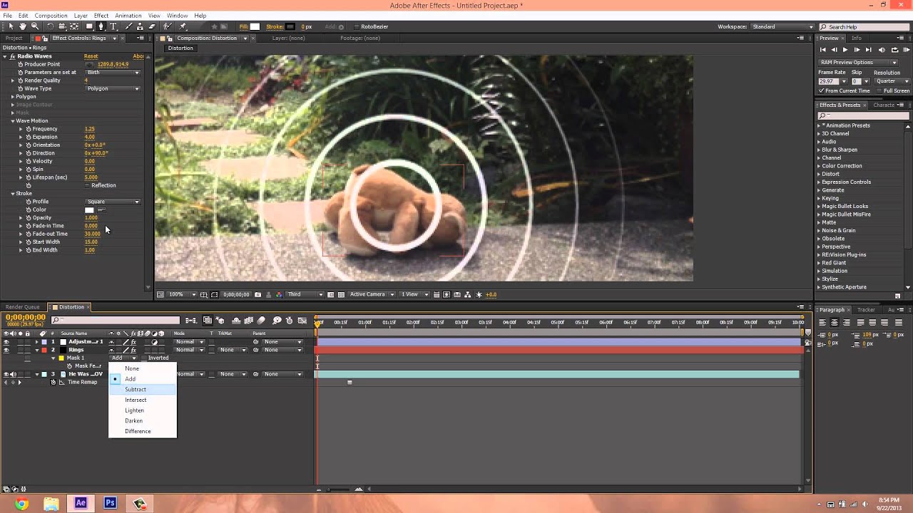 How To Create Distortion Waves - YouTube