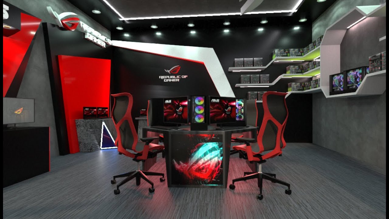 Showroom ASUS Gamming | Assignment môn phối cảnh 3D - YouTube
