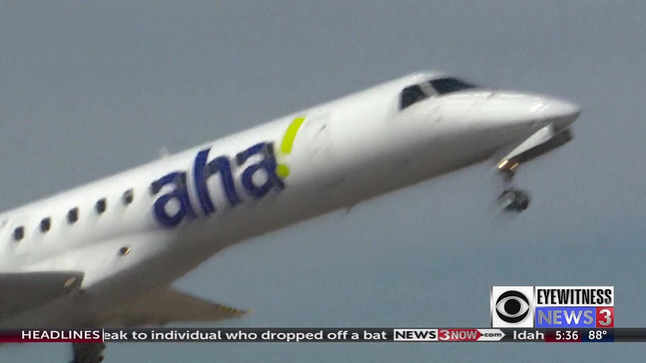 Aha Airlines launch inaugural flight to Reno through Idaho Falls - YouTube