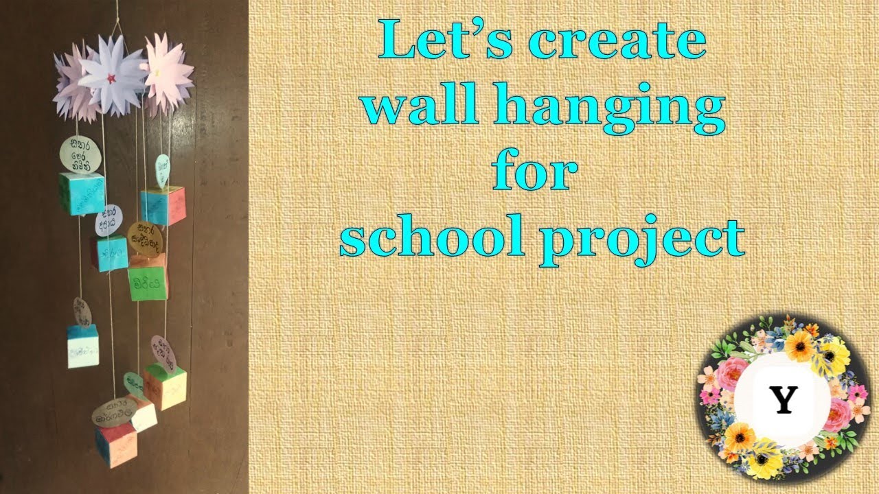 Let's create wall hanging for school project / easy - YouTube