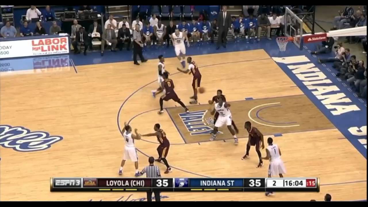 Indiana State Basketball Highlights Loyola - YouTube