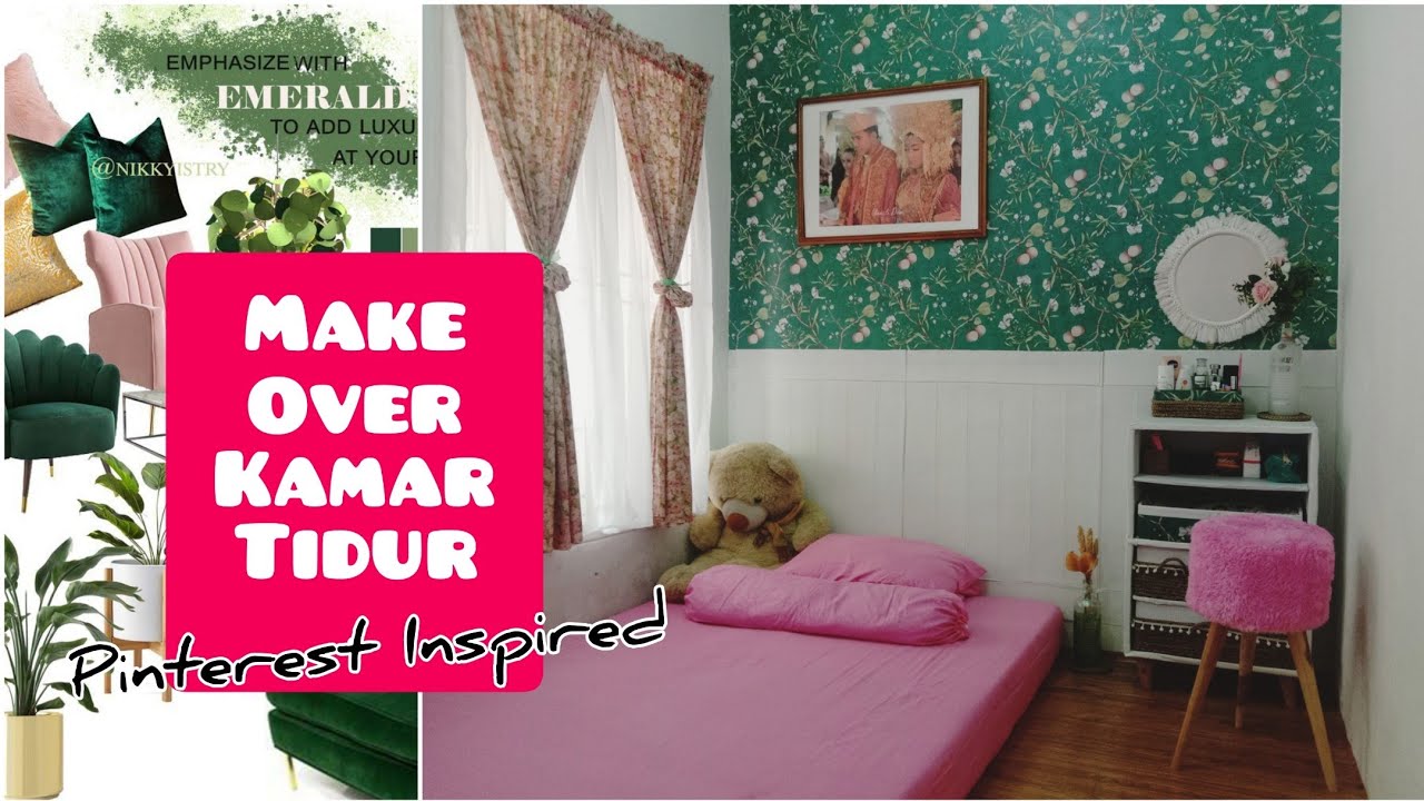 MAKEOVER KAMAR TIDUR 2x3 | Kamar aesthetic pinterest style - YouTube