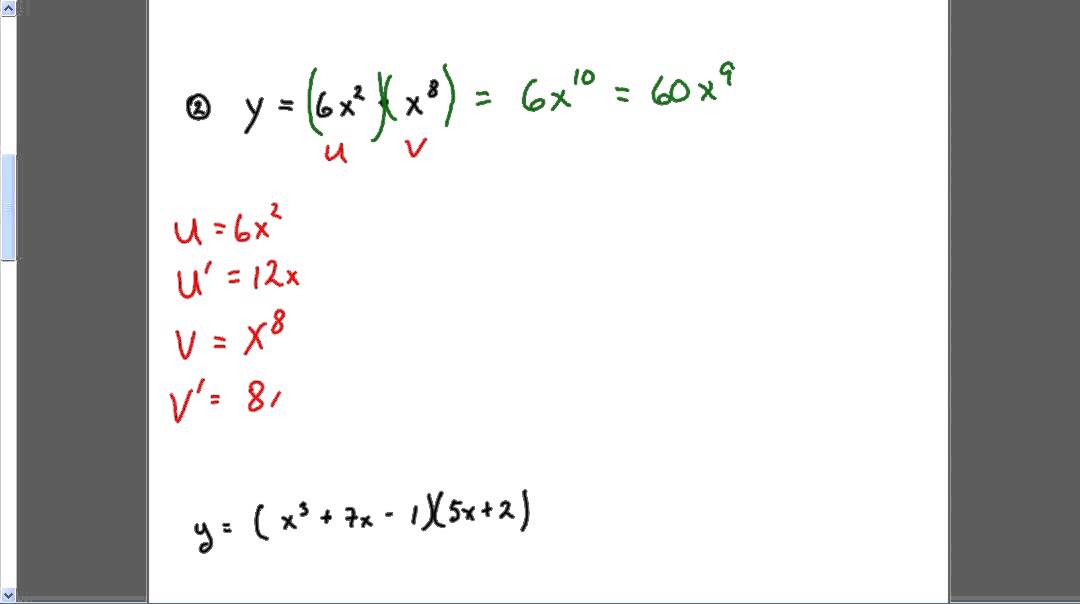 Calculus Product Rule Examples YouTube Calculus Product Rule Examples YouTube