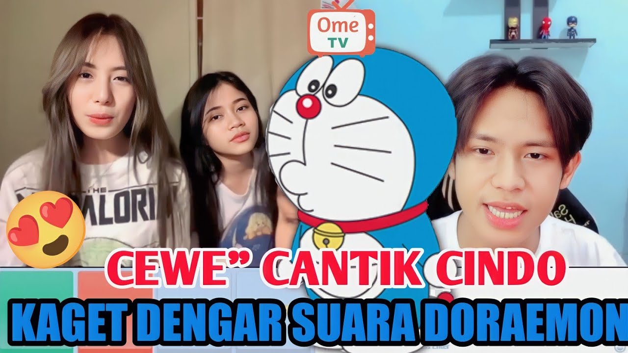 SANDI// CEWE " CANTIK CINDO KAGET DENGAR SUARA DORAEMON//# ...