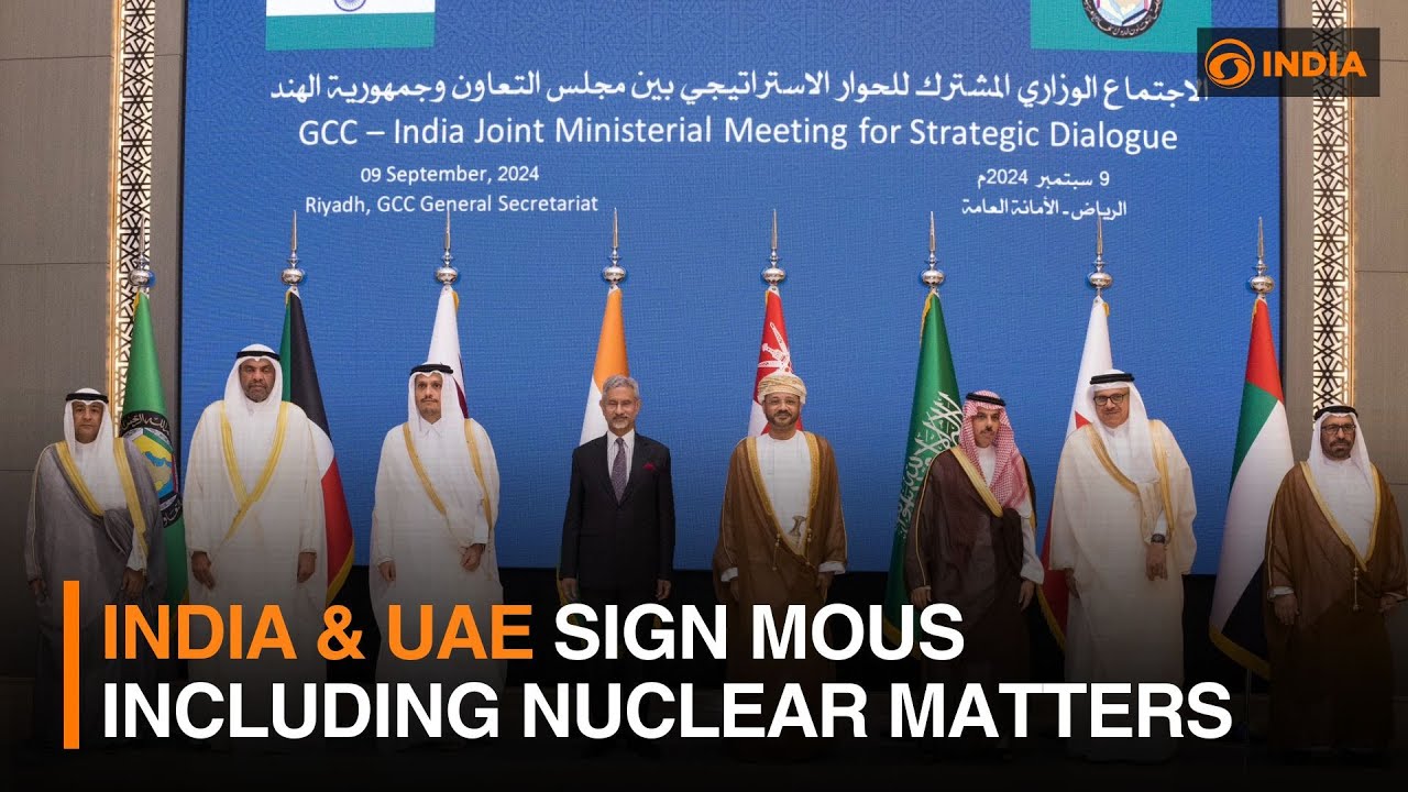 India & UAE sign MOUs including nuclear matters | DD India - YouTube