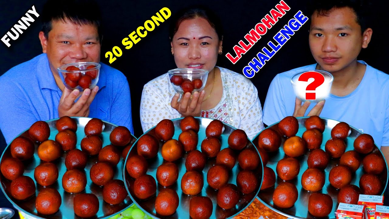 20 SECOND LALMOHAN CHALLENGE 😋 FUNNY BLINDFOLDED GAME WITH FAMILY @tham_thapa - YouTube