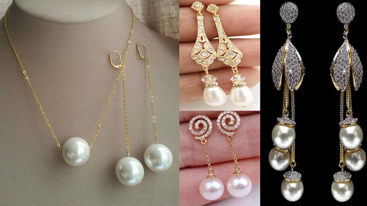 Latest Pearl Jewellery Designs || New Pearl Earrings And Sets. - YouTube