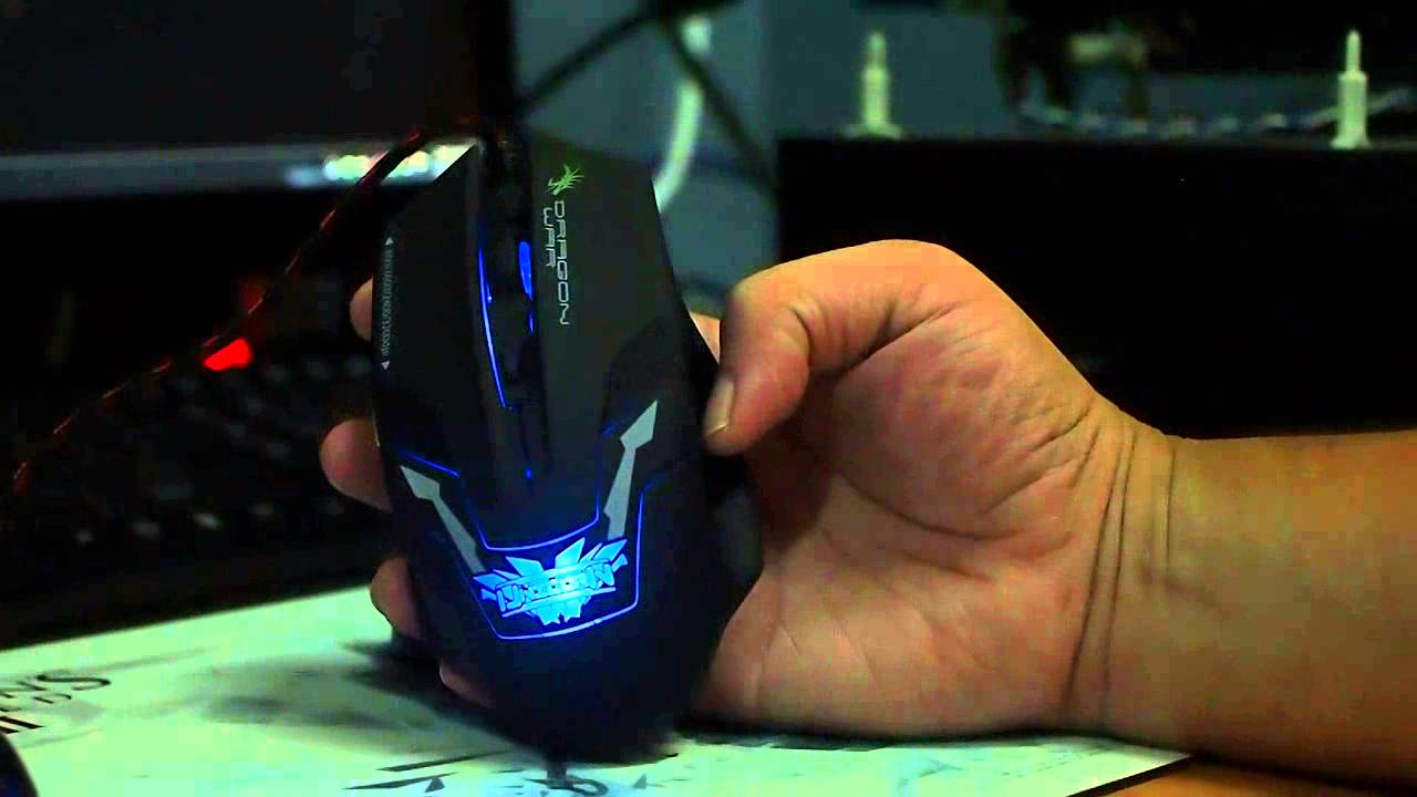 Test LED Dragon War G8 Unicorn Gaming mouse - YouTube