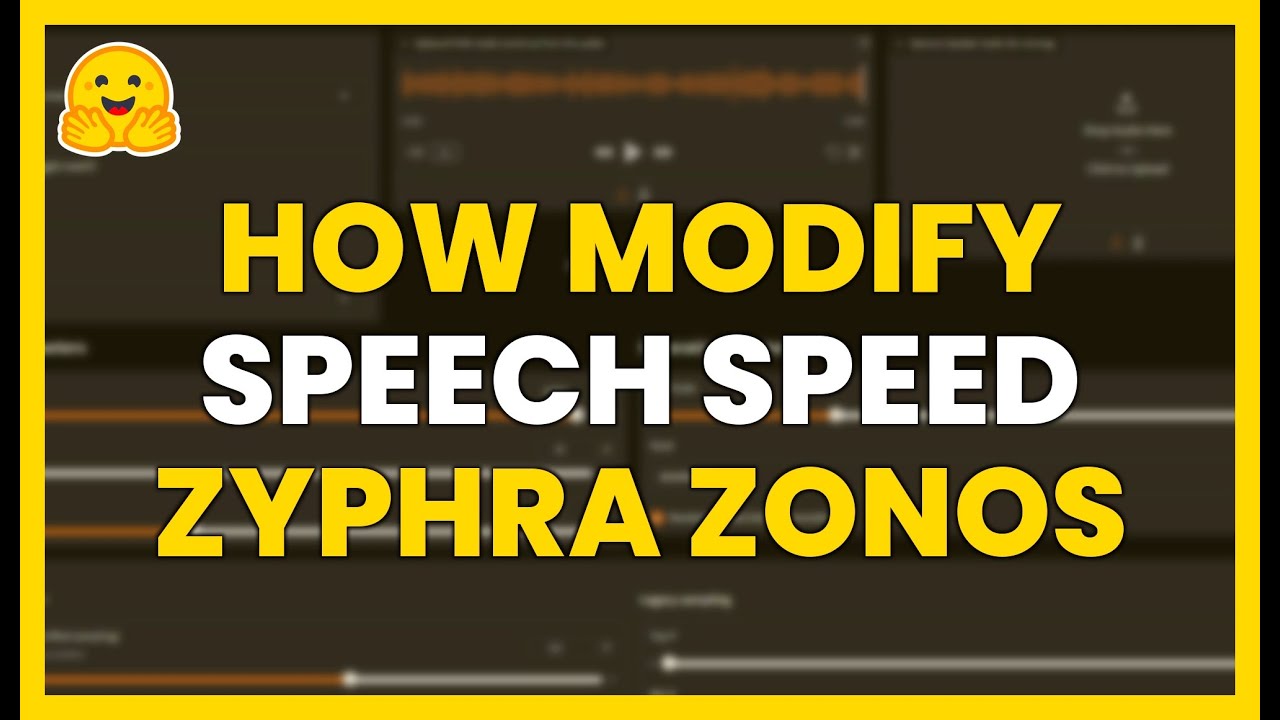HOW TO MODIFY the SPEECH SPEED in ZYPHRA ZONOS TTS - YouTube