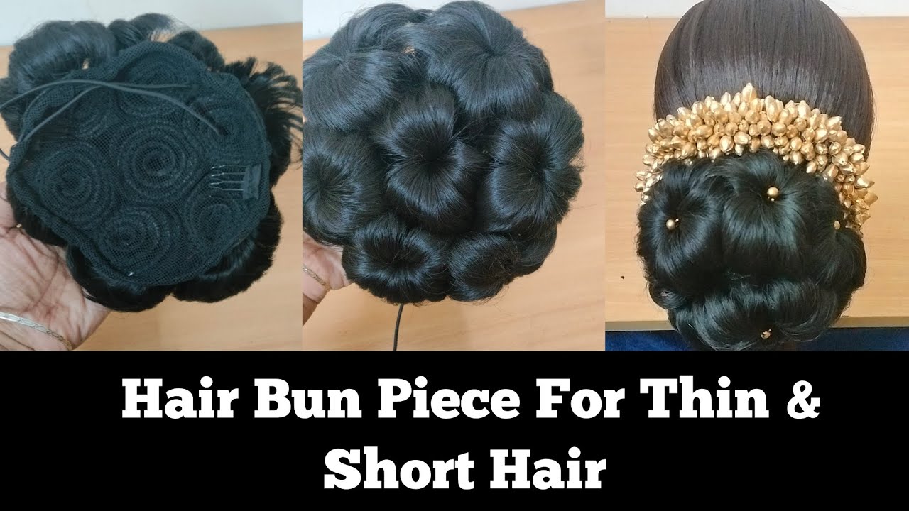 How to Use Hair Bun Clips For Short & Thin Hair #juda - YouTube