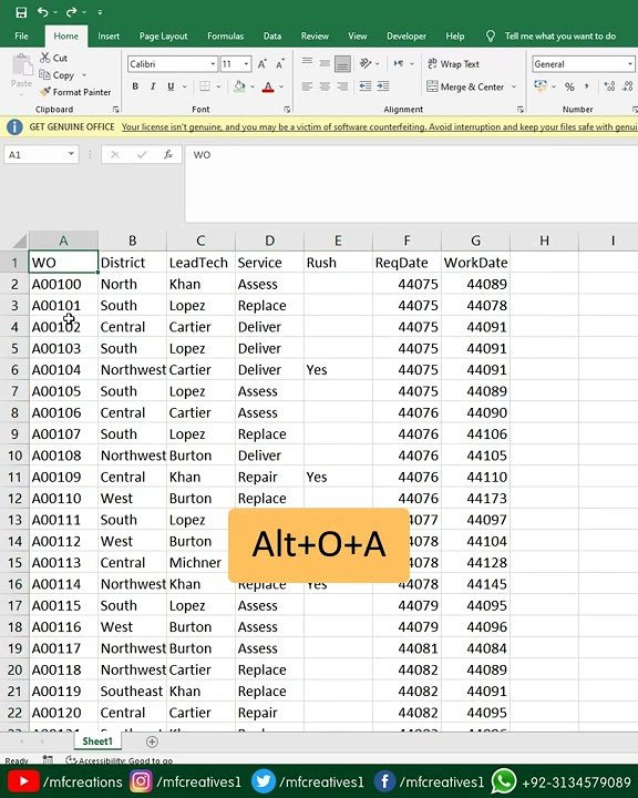 Auto Format Table Easily in Excel | Excel | Tutorials | Youtube Shorts #shorts #short - YouTube