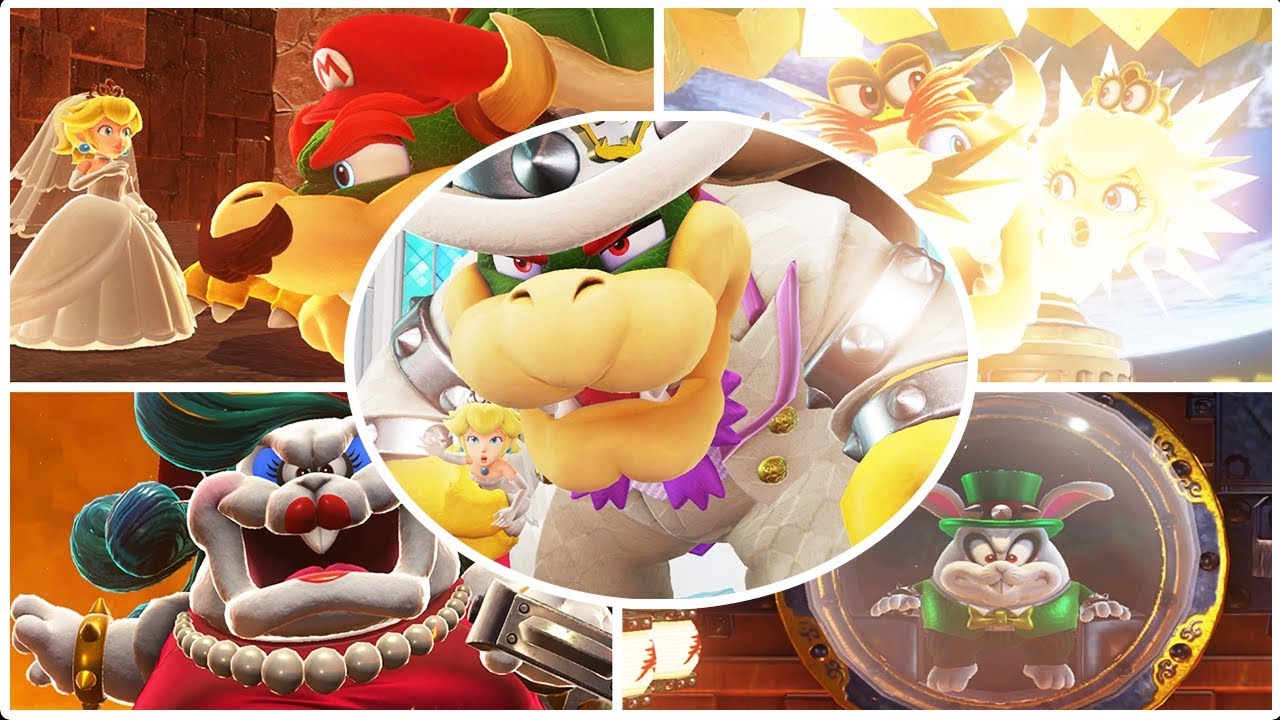 Final Moon Castle Boss + All Cutscenes - Super Mario Odyssey - Final ...