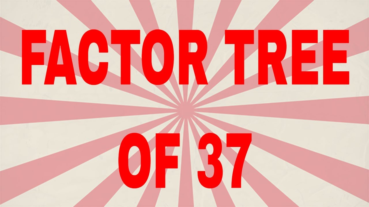 Factor tree of 37|Prime factor tree - YouTube