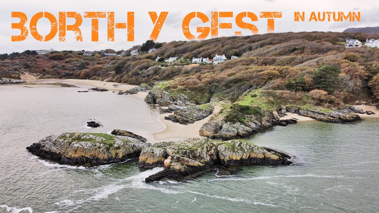 Borth-Y-Gest Beach by drone in Autumn. Porthmadog Wales - YouTube