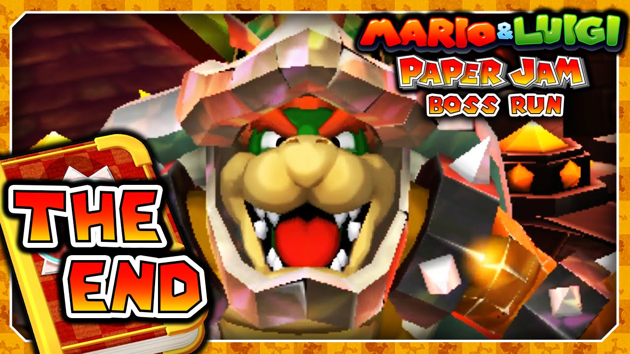 Mario & Luigi: Paper Jam Boss Run - FINALE - Papercraft Bowser & Shiny ...
