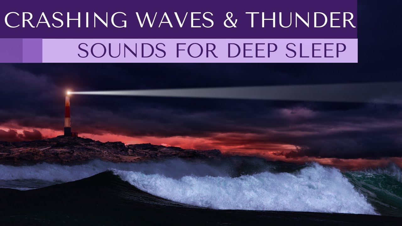 Thunderstorm at Sea Sounds For Sleeping | Crashing Waves and Thunder ...