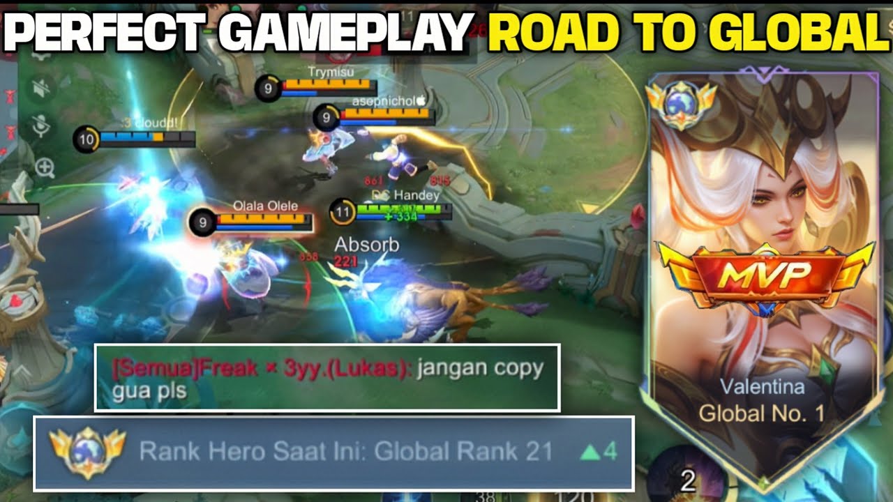 PERFECT GAMEPLAY VALENTINA ROAD TO GLOBAL!! AKHIRNYA KETEMU LUKAS LAGI ...