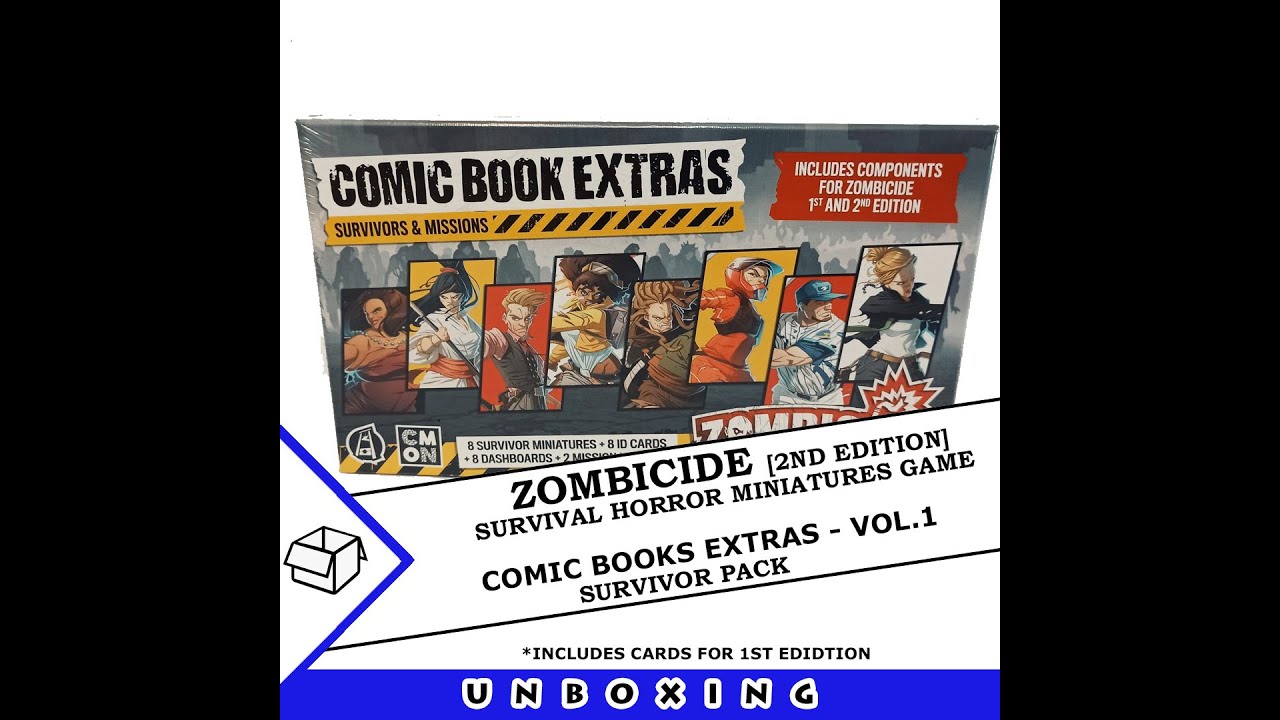 Zombicide CMON Comics Vol. 1: Comic Book Extras survivor box - YouTube