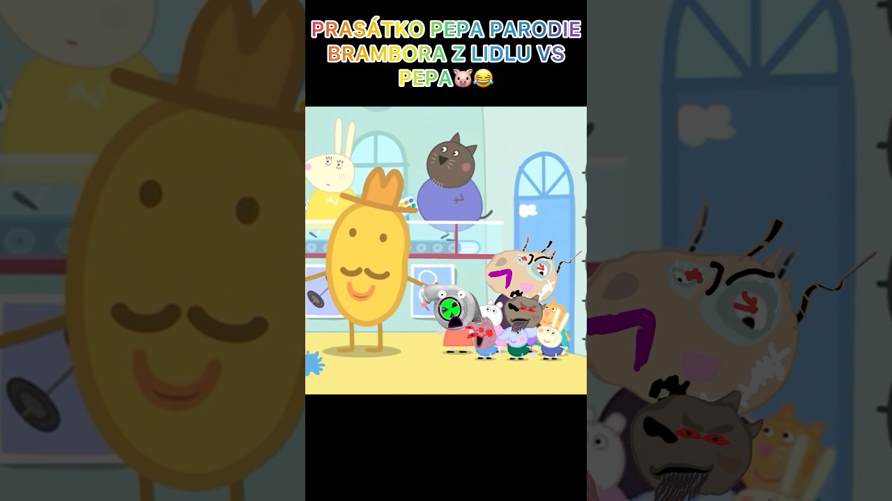 PRASÁTKO PEPA PARODIE BRAMBORA Z LIDLU VS PEPA🐷😂 #youtube #shorts # ...