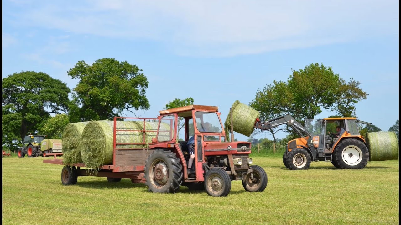 Cumbrian Silage 2023. Baling, loading & wrapping with Claas, Renault ...